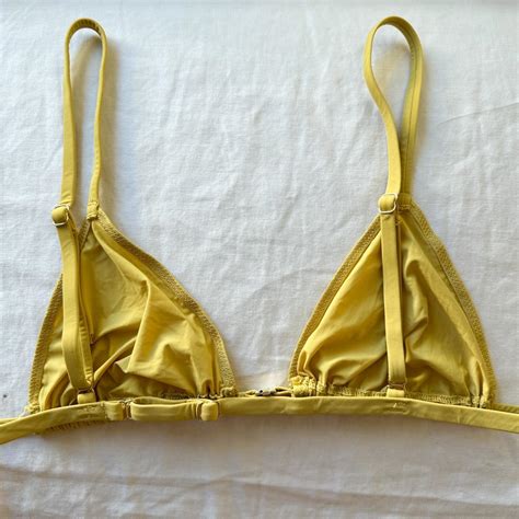 Skims Jelly Sheer Triangle Bralette In Yellow This Depop