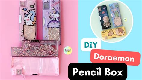 Diy Doraemon Pencil Box How To Make Cute Pencil Box With Cardboard