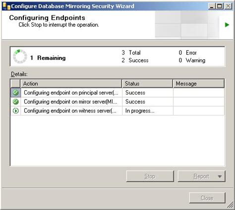 SQL Server 2005 Database Mirroring Screenshots E Squillace