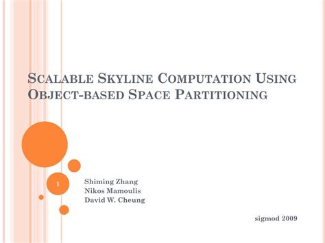 Ppt Scalable Skyline Computation Using Object Based Space