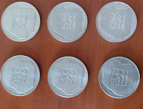 6 sztuk XXX lat PRL 200zł 1974r Srebro Oryginał 12577109644