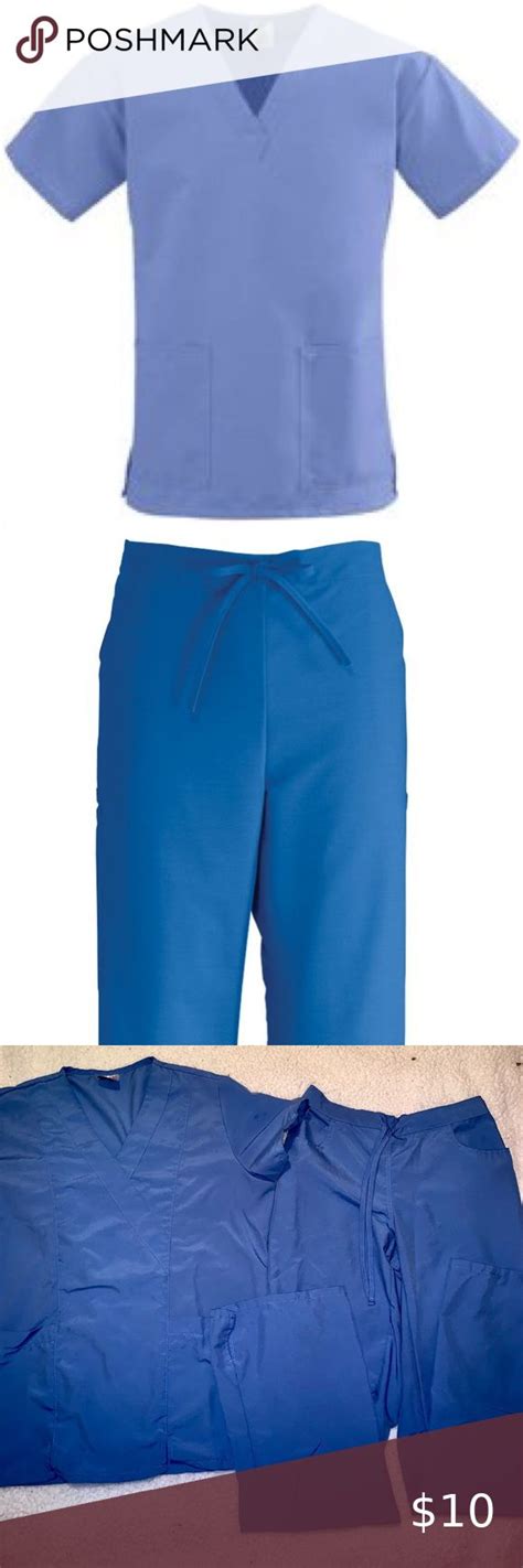 Stylish Medline Performax Scrub Set Ceil Blue