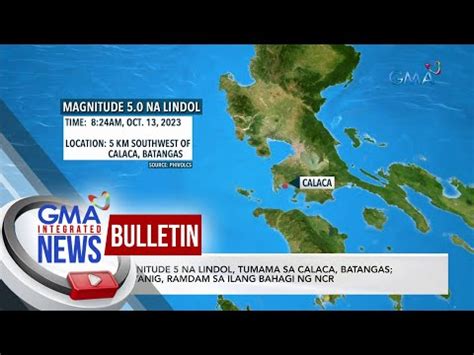 Magnitude 5 Na Lindol Tumama Sa Calaca Batangas Pagyanig Ramdam Sa