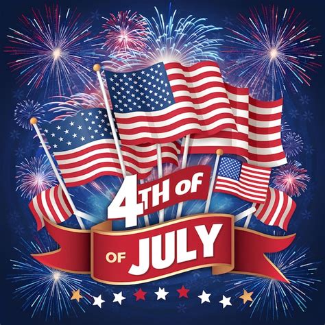 Premium Photo 4th Of July Usa Independence Day Poster Design