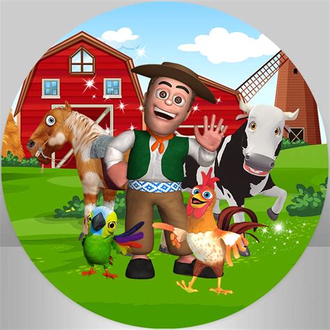 Fondo redondo De La Granja De Zenon para niños cubierta para estudio