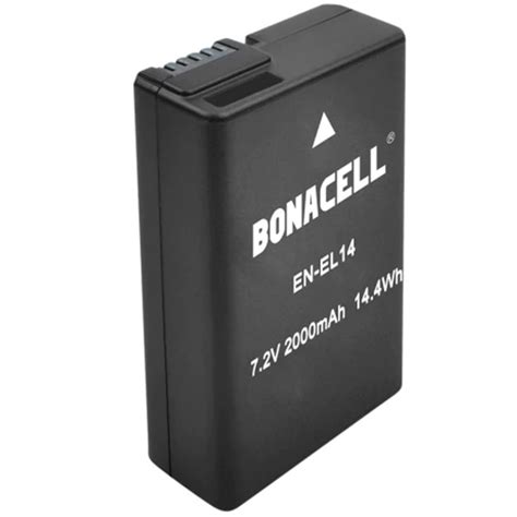 Аккумулятор EN-EL14 Bonacell 2000mAh на Nikon D3100 3200 3300 3400 3500 ...