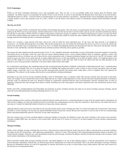 wan technologies pdf computer network asynchronous transfer mode
