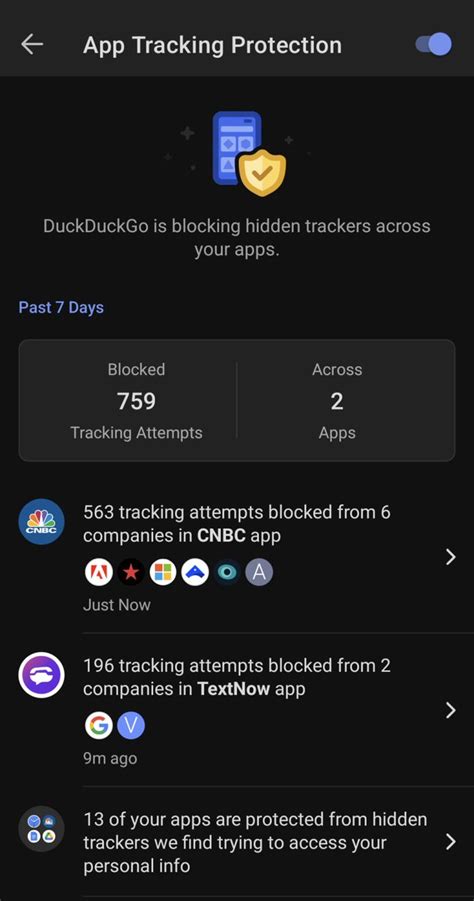 DuckDuckGo On Twitter App Tracking Protection Helps To Block Rd Party Trackers In The Apps On