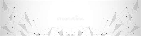 Geometric Abstract Background With Connected Dots And Lines Molecular Structure And