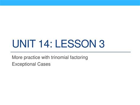 Ppt Unit 14 Lesson 3 Powerpoint Presentation Free Download Id 5685816