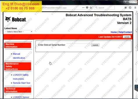 BOBCAT BATS 2018 BOBCAT Advanced Troubleshooting System Y TECH AUTO SERVICE