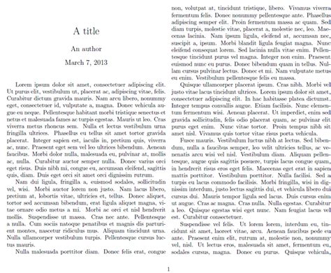 Titles Make Maketitle Span Only One Column In A Twocolumn Document