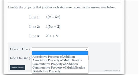 Solved Identify The Property That Justifies Each Step Asked