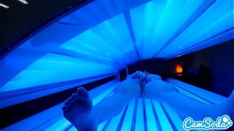 Teen Latina Gets Caught Rubbing Her Clit While Using A Tanning Bed