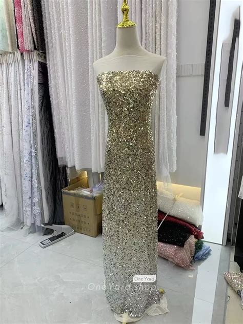 Gorgeous Ombre Color High Density Mini Sequin Fabric Oneyard