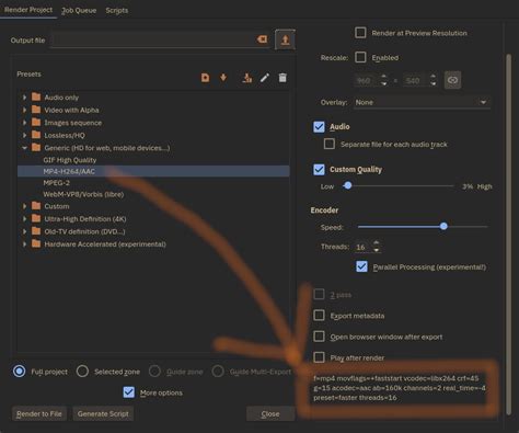 Rendering From Cli Rkdenlive