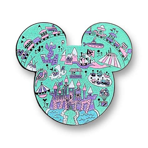 Mouse Map Enamel Pin Artistic Flavorz