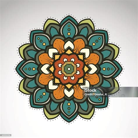 向量花曼陀羅向量圖形及更多傳統圖片 傳統 圓形 布波族 Istock