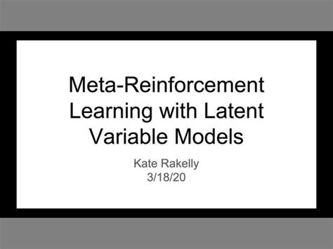 Efficient Meta Reinforcement Learning Via Probabilistic Context Variables