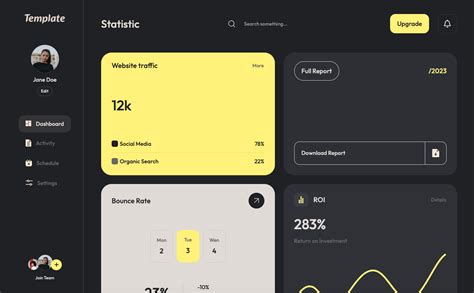 Analytics Dashboard Template Webflow Template