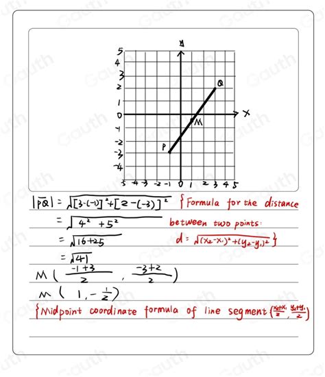 solved plot the segment overline pq with endpoints p 1 3 and q 3 2