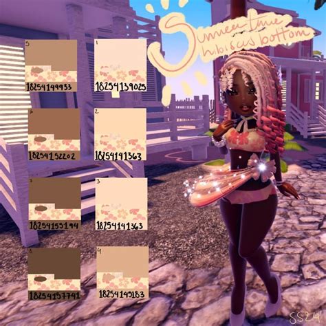 Summer Time Hibiscus Bottom Decal Code Royal High Outfits Ideas Cheap