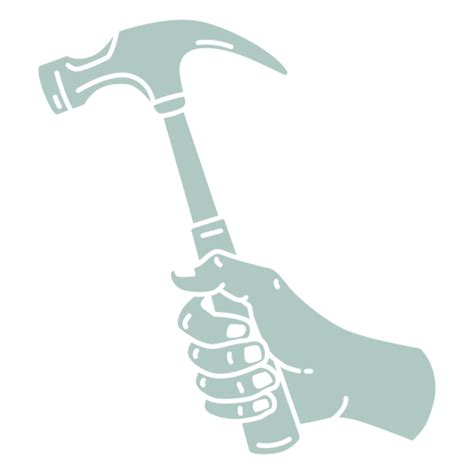 Diseño Png Y Svg De Mano Sosteniendo Una Silueta De Martillo Para Camisetas