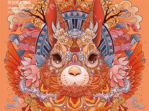 12生肖 吉兔送福 画画的西颜 站酷ZCOOL
