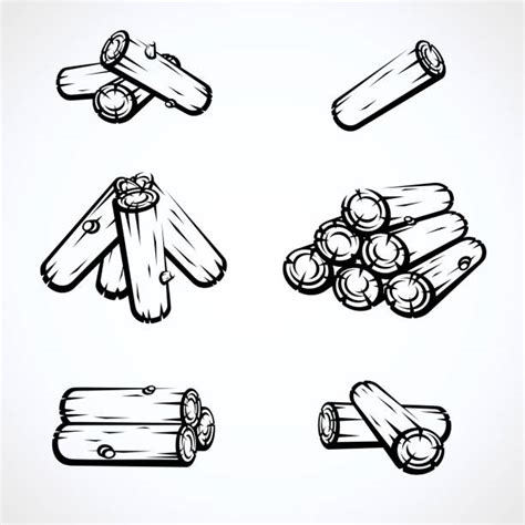 23700 Kayu Bakar Ilustrasi Grafik Vektor And Clip Art Bebas Royalti