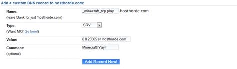 Setting Up A Srv Record With Dreamhost Hosthorde Forums