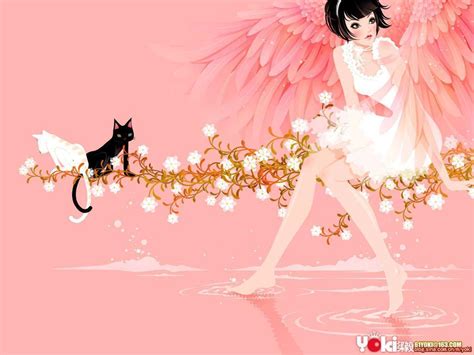 Pink Angel Angels Wallpaper 14339791 Fanpop