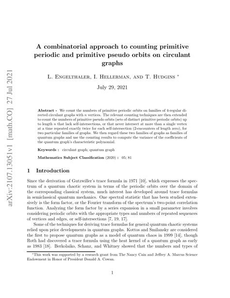 Pdf A Combinatorial Approach To Counting Primitive Periodic And