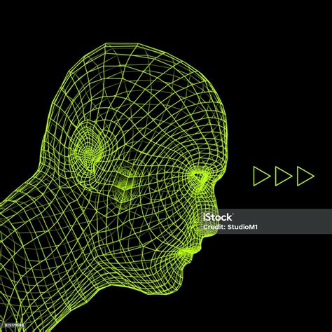 3 차원 격자에서 사람의 머리입니다 인간의 머리 모델을 연결합니다 인간의 다각형 머리입니다 얼굴 검색입니다 인간의 머리의