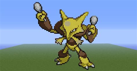 Alakazam Pixel Art Minecraft Map