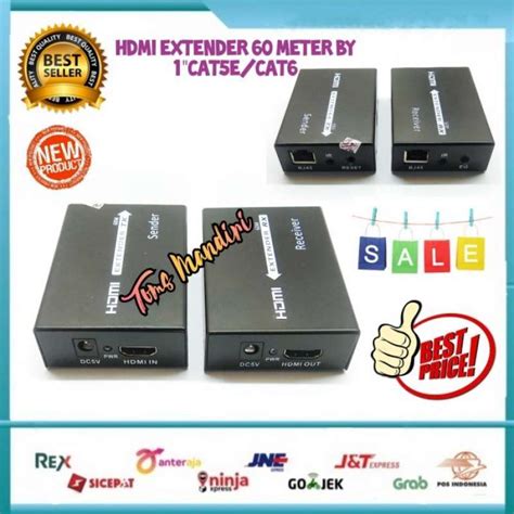 Promo Hdmi Extender Tx Rx Over Ethernet Cable Rj45 60 Meter Cat5e Cat6 Diskon 23 Di Seller