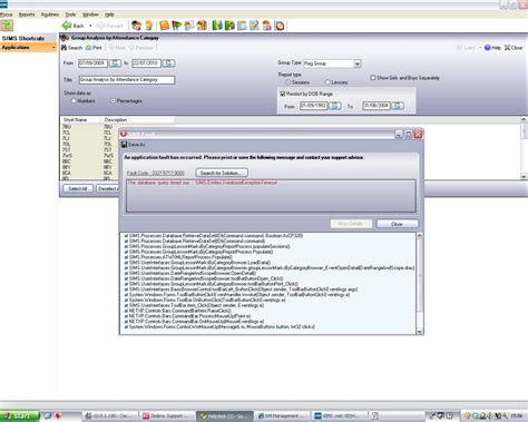 Sims Database Timeout Mis Systems