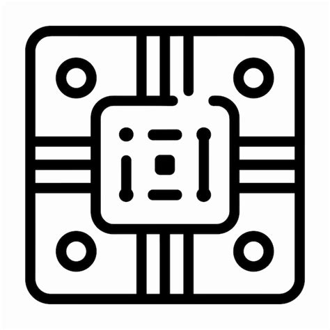 Minimalistic Black And White Circuit Board Design Premium Ai Generated Vector