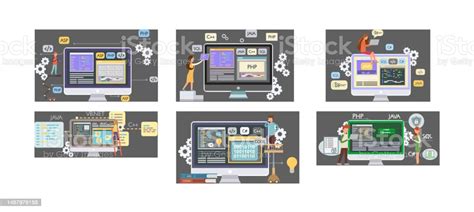 Programmer Engineering And Coding Programmer Working On Web Development