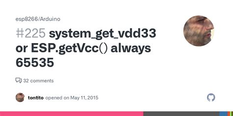 system get vdd33 or esp getvcc always 65535 · issue 225 · esp8266