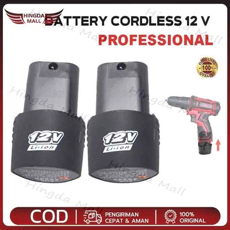 Jual Baterai 12v Cordless Battery Batre Untuk Bor 12v Paket 1pcs