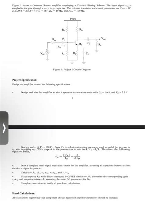 Solved Figure I Shows A Coenmon Souree Amplifier Employing A Chegg
