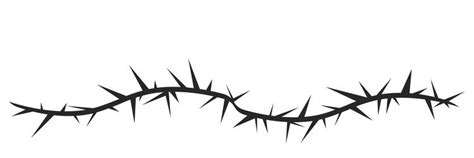 Thorn Stem Border Vine Plant With Spikes Simple Vector Image