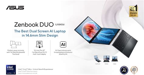 Asus Zenbook Duo Laptop Ai Dua Layar Kini Dengan Core Ultra