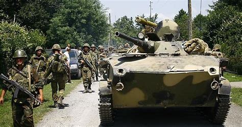 Russian Vdv Paratroopers And A Bmd 1 Air Droppable Ifv In Gori During