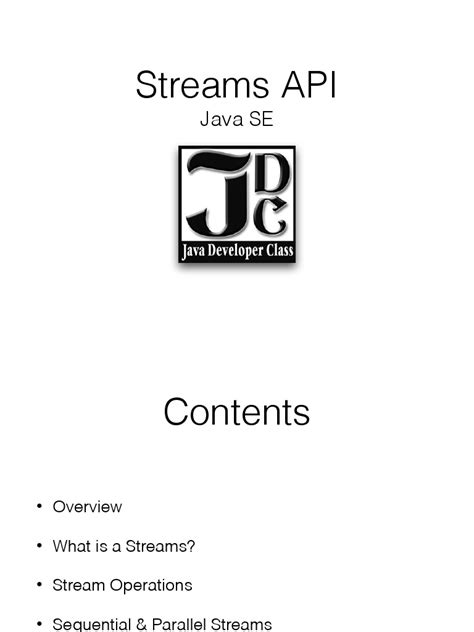 Streams Api Java Se Download Free Pdf Object Oriented Programming
