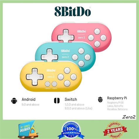 8bitdo Zero 2 Bluetooth Game Board Keychain Sized Mini Controller