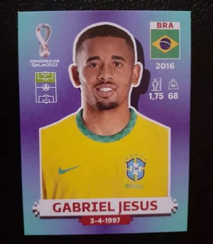 Figurita Mundial Qatar 2022 Azul Europea Gabriel Jesus En Venta En