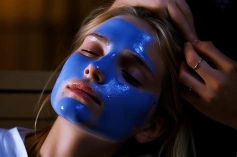 Premium Photo Teenager Undergoing Blue Light Therapy For Acne Treatment