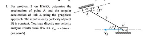 For Problem On HW Determine The Acceleration Of Chegg Com