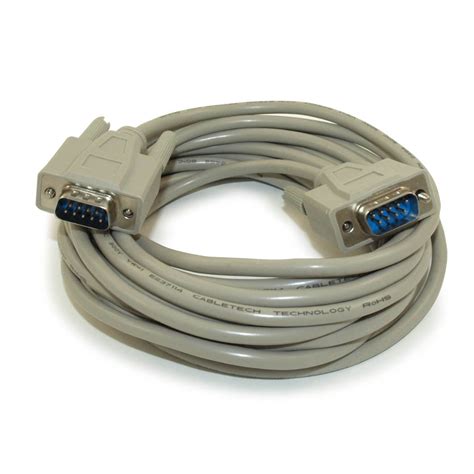 15ft Serial DB9 DB9 Straight Thru RS232 Male To Male Cable Walmart Com Walmart Com